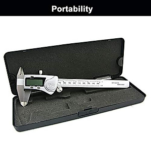 NORTOOLS Digital Caliper 150mm/ 6” Stainless Steel IP54 Waterproof Electronic Micrometer Caliper Measuring Tool with Large LCD Display
