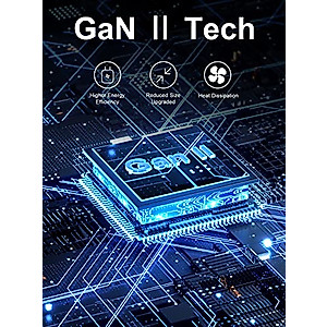 70W USB C Charger, GaN Charger PD USB C Fast Charger 2 Ports Power Adapter Foldable (Works with 65W) Compatible with MacBook Pro, Dell, Huawei, Xiaomi, iPhone 13/14, iPad Pro, Galaxy S22