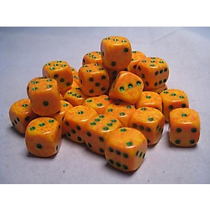 Chessex Dice d6 Sets: Lotus Speckled - 12mm Six Sided Die (36) Block of Dice