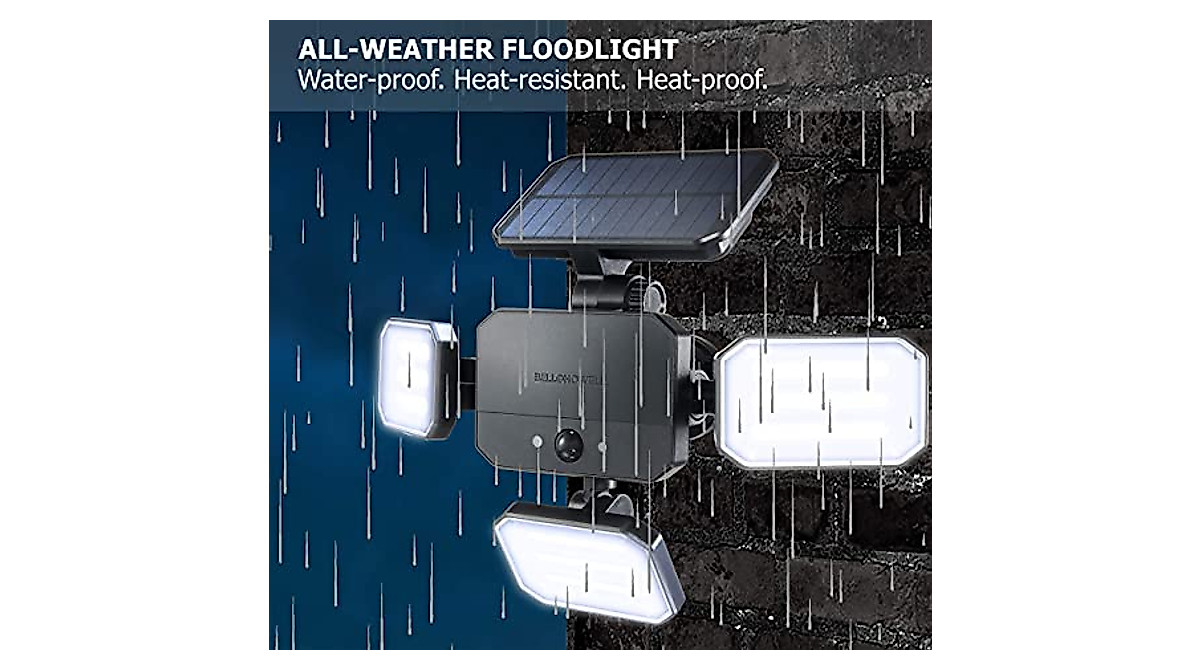 Bionic Floodlight Deluxe: Bright 108-LED Solar Motion Light