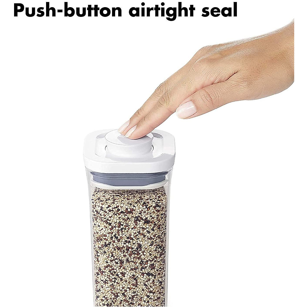 OXO Good Grips POP Container 2.8-Quart Square Airtight Food Storage for Sugar and More (Set of 4)