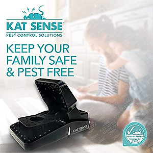 Pest Control Rat Traps for Instant Kill Results, Set of 6 Large Reusable Rodent Snap Trap for Mice ‘N Chipmunks, Big Outdoor Traps That Also Work Indoor for Home