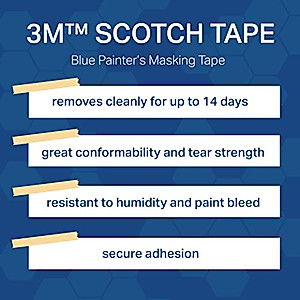 3M 2090 0.125in X 60yd Masking Tape (1 Roll)