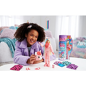 Barbie Cutie Reveal Doll, Fantasy Series Llama Plush Costume, 10 Surprises Including Mini Pet & Color Change
