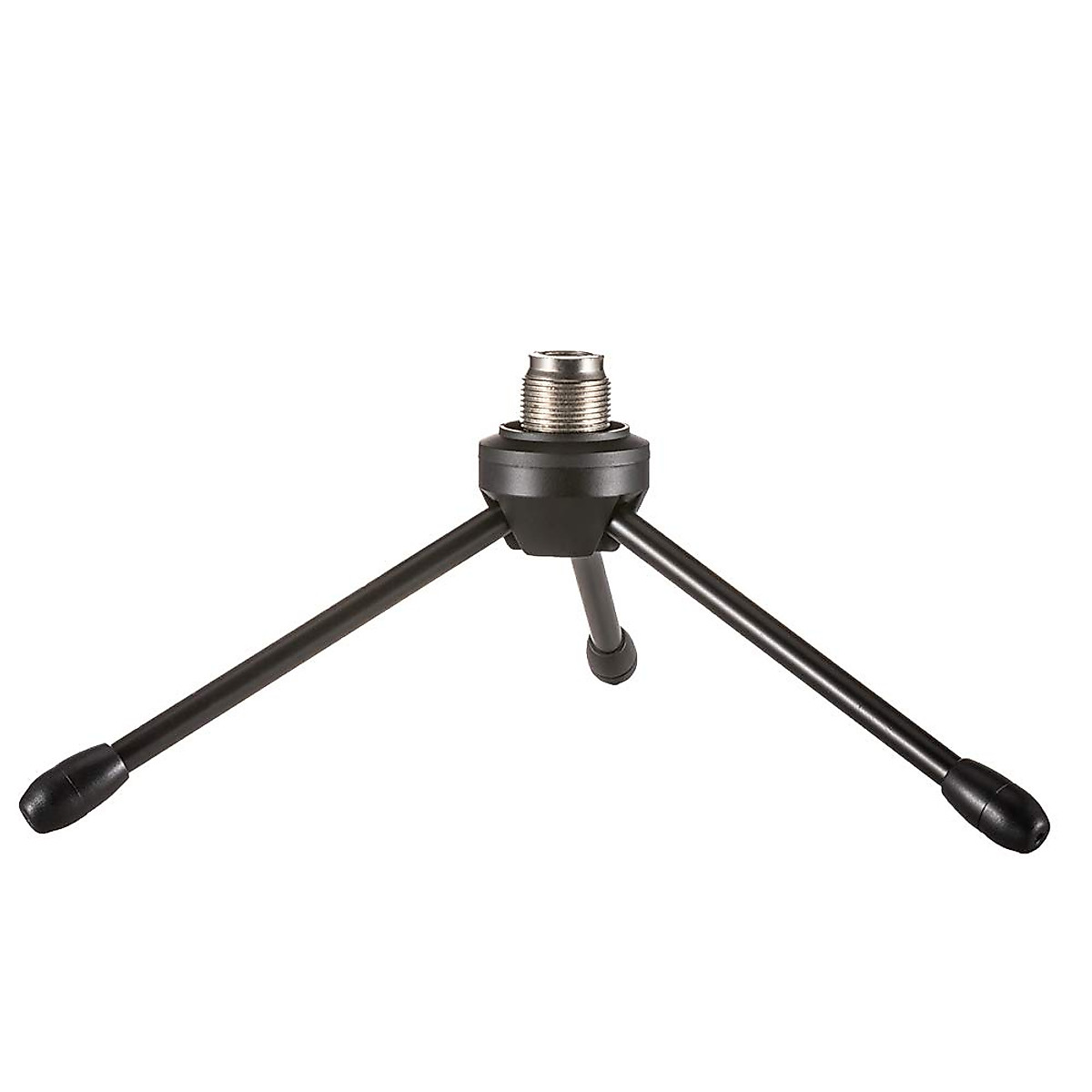 LYRCRO Desktop Desk Foldabe Tripod Microphone Stand with Non-slip Feet,Durable Iron Construction,Ideal for Podcasts, Online Chat, Conferences, Lectures,meetings with dynamic microphone