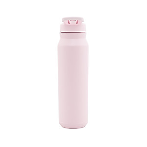 REDUCE 32 oz Hydrate Pro Stainless Steel Insulated Water Bottle - Flip Top Leak-Proof Lid, Dishwasher Safe, BPA-Free, Dual Wall Vacuum, Keeps Drinks Cold for 48 Hrs, Cup Holder Friendly - Pink Quartz