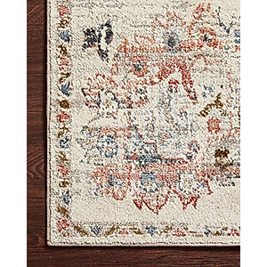 Loloi II Saban Collection SAB-09 Ivory/Multi, Traditional 5'-3" x 7'-6" Area Rug
