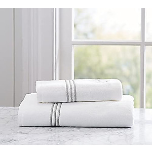 SIMPLI-MAGIC 79509 8-Piece Premium Set, 2 Bath, 2 Hand, 4 Wash Cloths, 100% Ring Spun Cotton Highly Absorbent Towels for Bathroom, Gym, Hotel, and Spa, (2) 27" X 54" (2) 16" x 30" (4) 13" x 13", Black