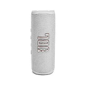JBL Flip 6 - Waterproof Portable Bluetooth Speaker, Powerful Sound and deep bass, IPX7 Waterproof, 12 Hours of Playtime with Megen Hardshell Case - White