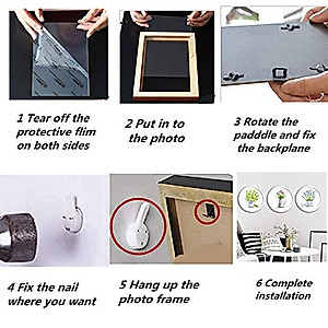 alblinsy Round Photo Frame Wooden Wall Hanging Picture Frames for Home Office Wall Decor (Black, 10 inch)