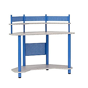 Calico Designs Study Corner Desk, Blue 46"W x 23.5"D x 42.25"H