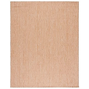 SAFAVIEH Courtyard Collection Area Rug - 8' x 10', Natural & Cream, Non-Shedding & Easy Care, Indoor/Outdoor & Washable-Ideal for Patio, Backyard, Mudroom (CY8521-03012)