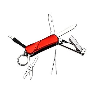 munkees 6-in-1 multifunctional nail clippers, scissors, knives, portable stainless steel nail tools, outdoor and travel equipment
