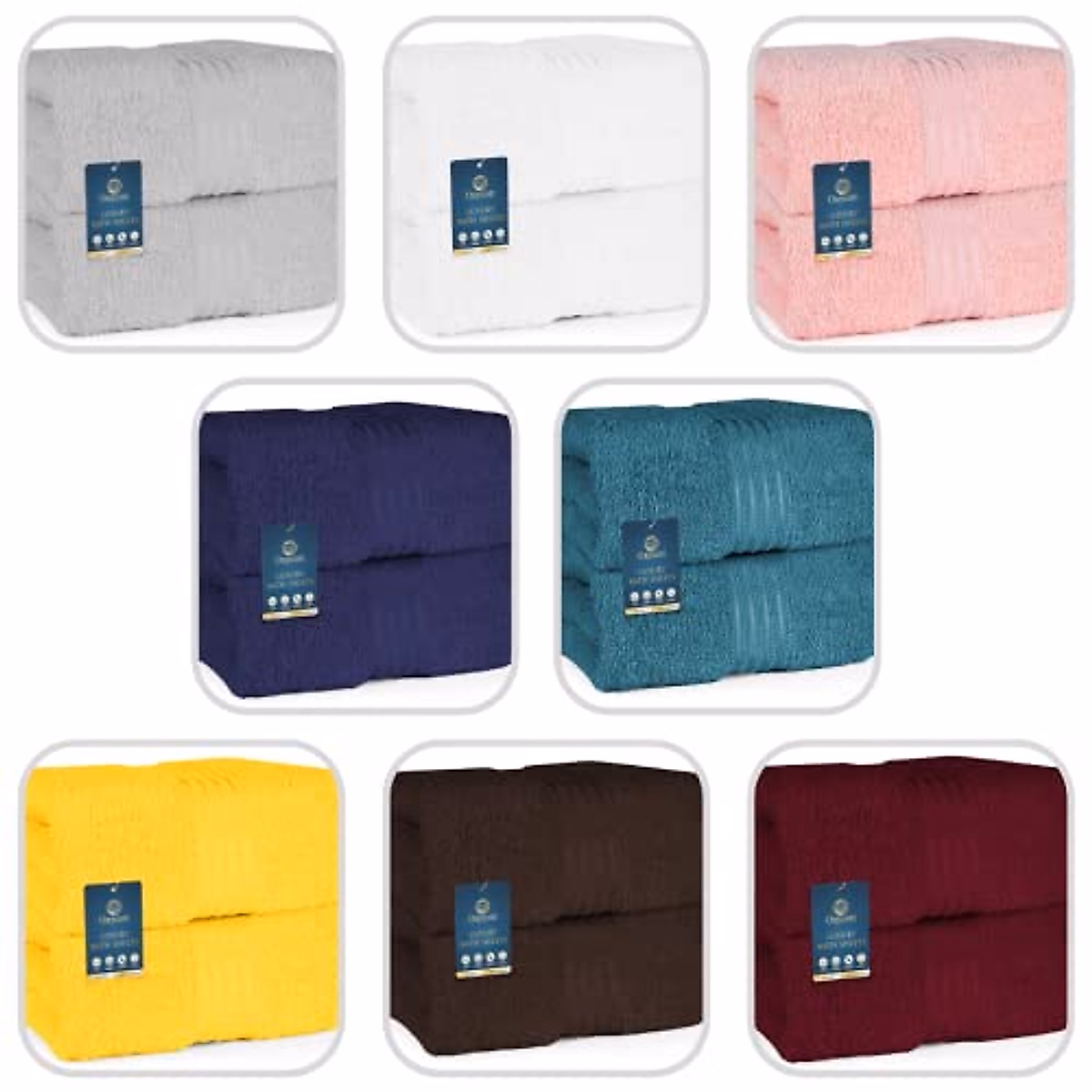 Oxycott Luxurious 600 GSM Set of 2 Bath Sheets 100% Ring Spun Cotton - Hotel Quality Bath Sheet Towels for Adults - Soft Absorbent Quick Dry Extra Large Bath Sheet for Bathroom - 35x68 Burgundy Red