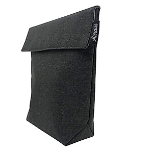 Insulated Reusable Eco Snack bag, Sandwich bag, Food Pouch, Insulated Lunch Bag, Insulin Cooling Case, golf pouch, Work, Picnics, Travel, Men, Woman (Dark Grey)