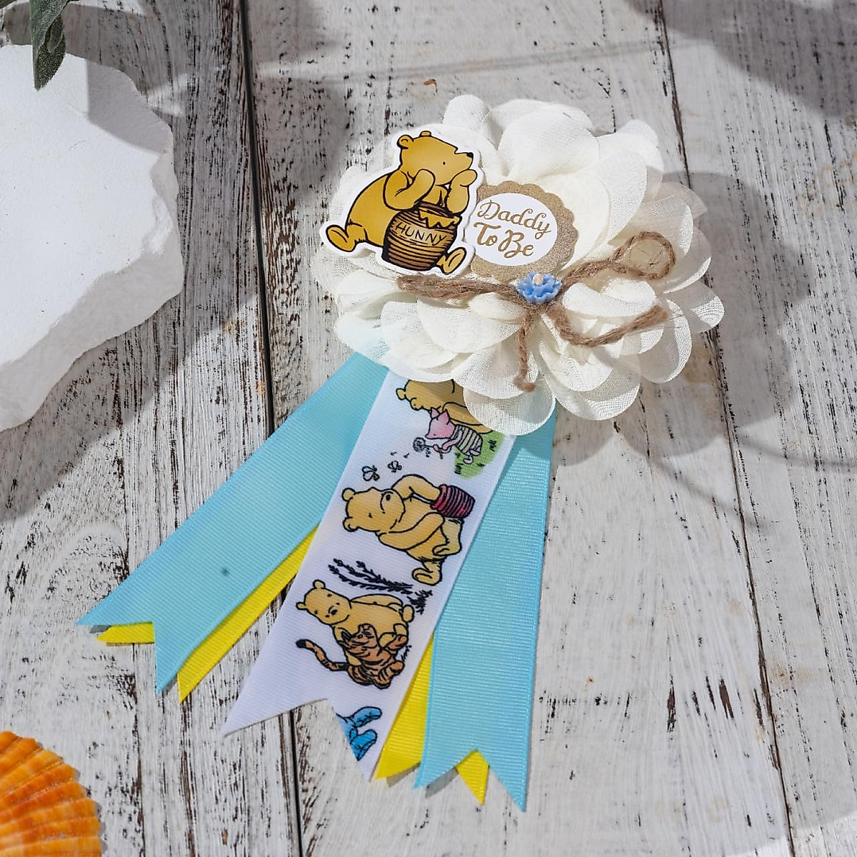 3 Pack Mom to Be Sash Daddy to Be Corsage Pins Flower, Baby Shower Sash, Maternity Sash Belly Belt Gift for Gender Reveal Baby Shower Decorations Mommy Dad, Blue Boy