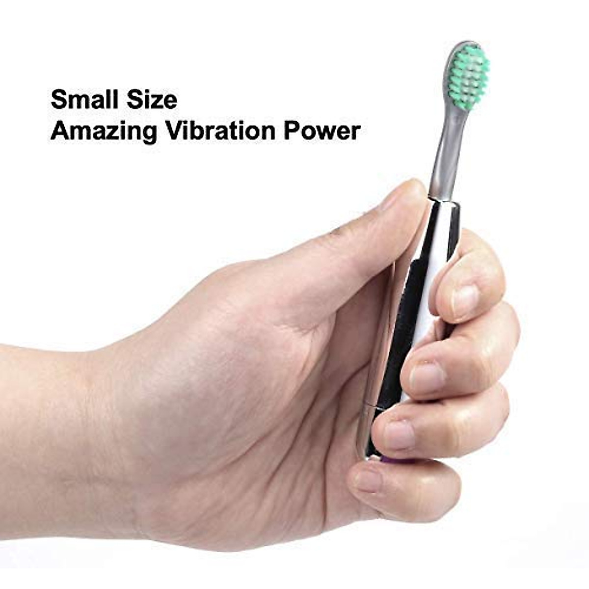 SonicPowerUSA Micro Sonic Toothbrush - Portable and Powerful Toothbrush with Rechargeable Batteries - Lightweight Electric Toothbrush with Changeable Brush Heads - Great for Travel and Easy to Use