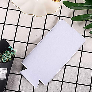 Sublimation Blanks Slim Beer Can Coolers Sleeves,12 oz Neoprene Soft Insulated Reusable Drink Caddies for Water Bottles or Soda, Collapsible Blank DIY Customizable for Parties, Events or Weddings 6pcs