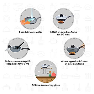 Wonderchef Granite Wok with lid