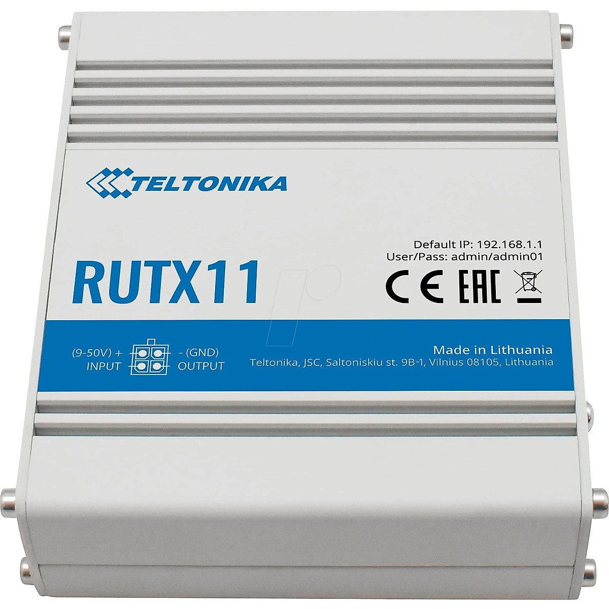 Teltonika RUTX11 Dual-SIM, 4 x Gigabit Ethernet Ports, Dual-Band AC WiFi, Bluetooth LE and USB LTE Router - RUTX11110400
