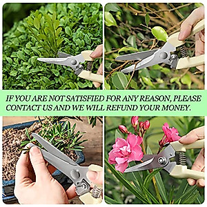 MEPEREZ garden scissors, pruning shears for gardening, lightweight plant clippers, for hedge, bonsai, floral, small stem, orchard and vegetable, 1 pack