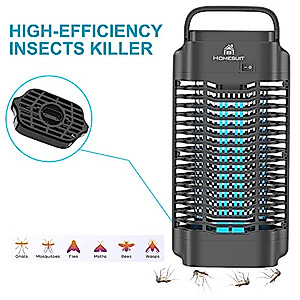 Homesuit Bug Zapper for Outdoor and Indoor, Electric 4200V Mosquito Zapper, Mosquito Trap Outdoor, 18W Electronic Mosquito Killer/Insect Fly Pest Trap for Backyard, Patio, Home