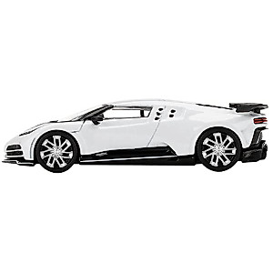 Truescale Miniatures Bugatti Centodieci White with Black Accents Limited Edition 1/64 Diecast Model Car by True Scale MGT00337