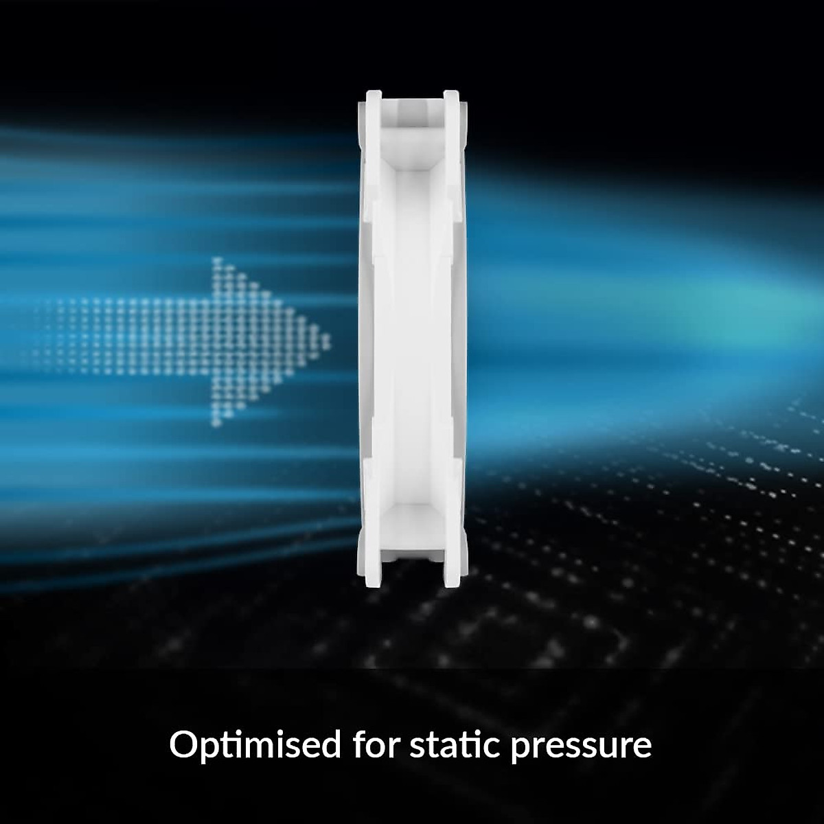 ARCTIC BioniX P140 - PC Fan, 140mm Gaming Case Fan with PWM Sharing Technology (PST), Pressure-optimised, Computer, Fan Speed: 200-1950 RPM - Grey/White