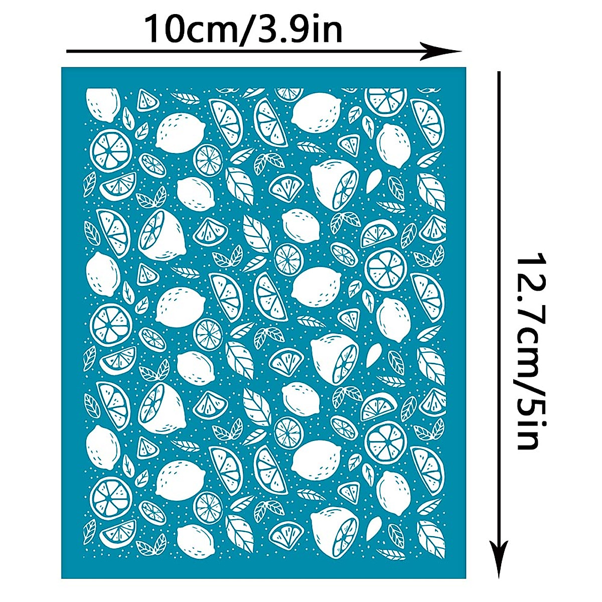 OLYCRAFT 4x5 Inch Silk Screen for Polymer Clay Lemon Pattern Silk Screen Printing Stencil Reusable Washable Clay Stencil Non-Adhesive Transfer Stencil for Polymer Clay Earring Jewelry Making