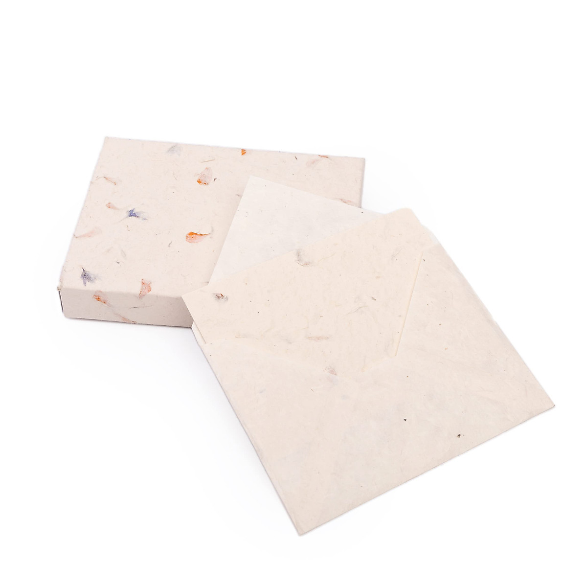 HIMALAYAN BAZAAR Lokta Paper Greeting Cards and Envelope Set - Ecofriendly Stationary Blank Note Cards | All Occasion Greeting Cards | Handmade in Nepal