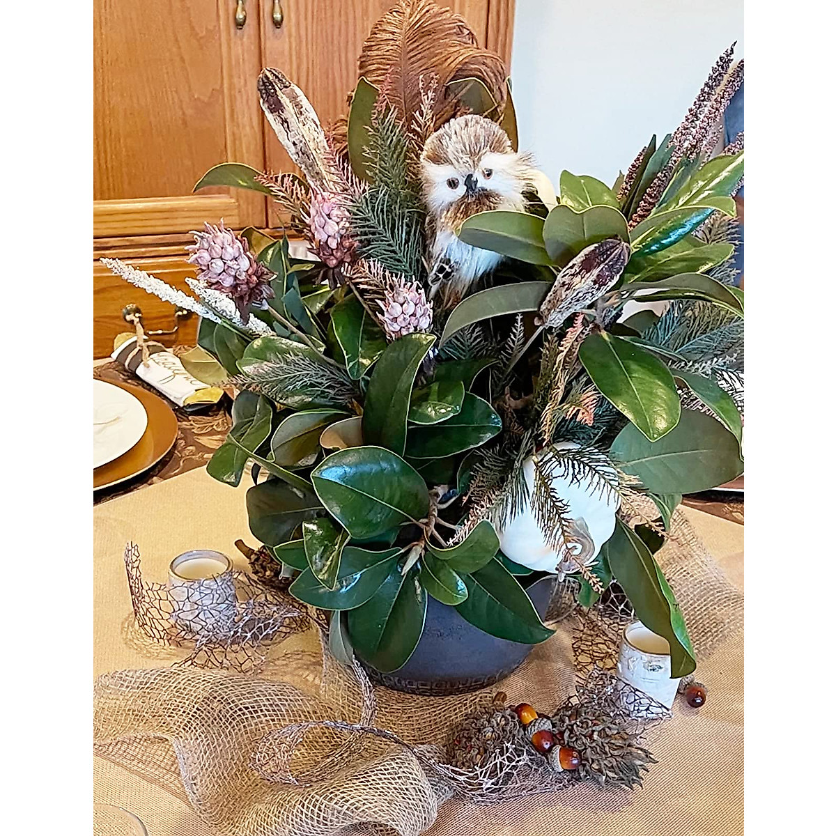 Honbay 50PCS Lifelike Artificial Acorn Fake Nutty Craft Acorns with Acorn Cap Simulation Fruit Props for Vase Filler, Home House Autumn Favor, Thanksgiving Day Christmas and Wedding Decoration