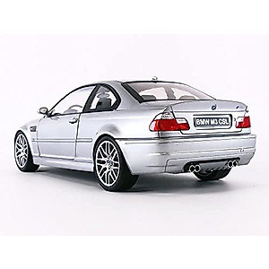 Solido S1806503 1:18 2003 BMW E46 CSL Coupe-Silver Grey Collectible Miniature car