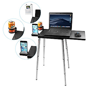 Tabletote Plus Portable Compact Lightweight Adjustable Height Laptop Notebook Computer Stand Table Desk