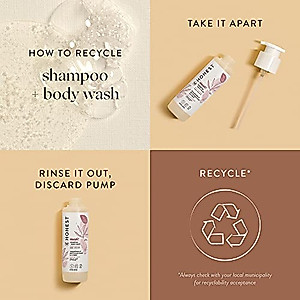 The Honest Company 2-in-1 Cleansing Shampoo + Body Wash | Gentle for Baby | Naturally Derived, Tear-free, Hypoallergenic | Sweet Almond Nourish, 18 fl oz