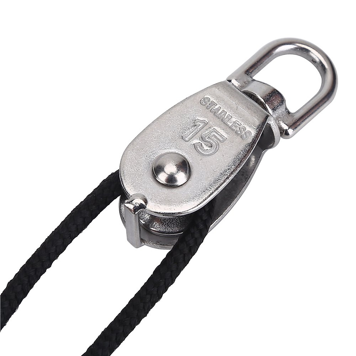 Dilwe Anchor Trolley Kit, Stable Anchor Trolley Kit System with Pulley Pad Eye Ring Hook Accessory Set for Kayak Canoe Boat