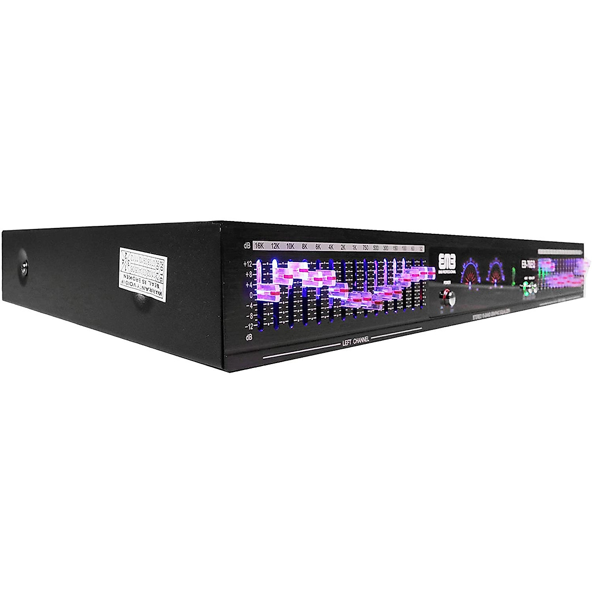 EMB EQ76 19'' Rack Mount Dual 15 Band 4 Input Stereo Graphic Equalizer Pro DJ with 2 RCA line input and output, Removable Rack Mount Brackets and 110V/220V Switchable Power Source