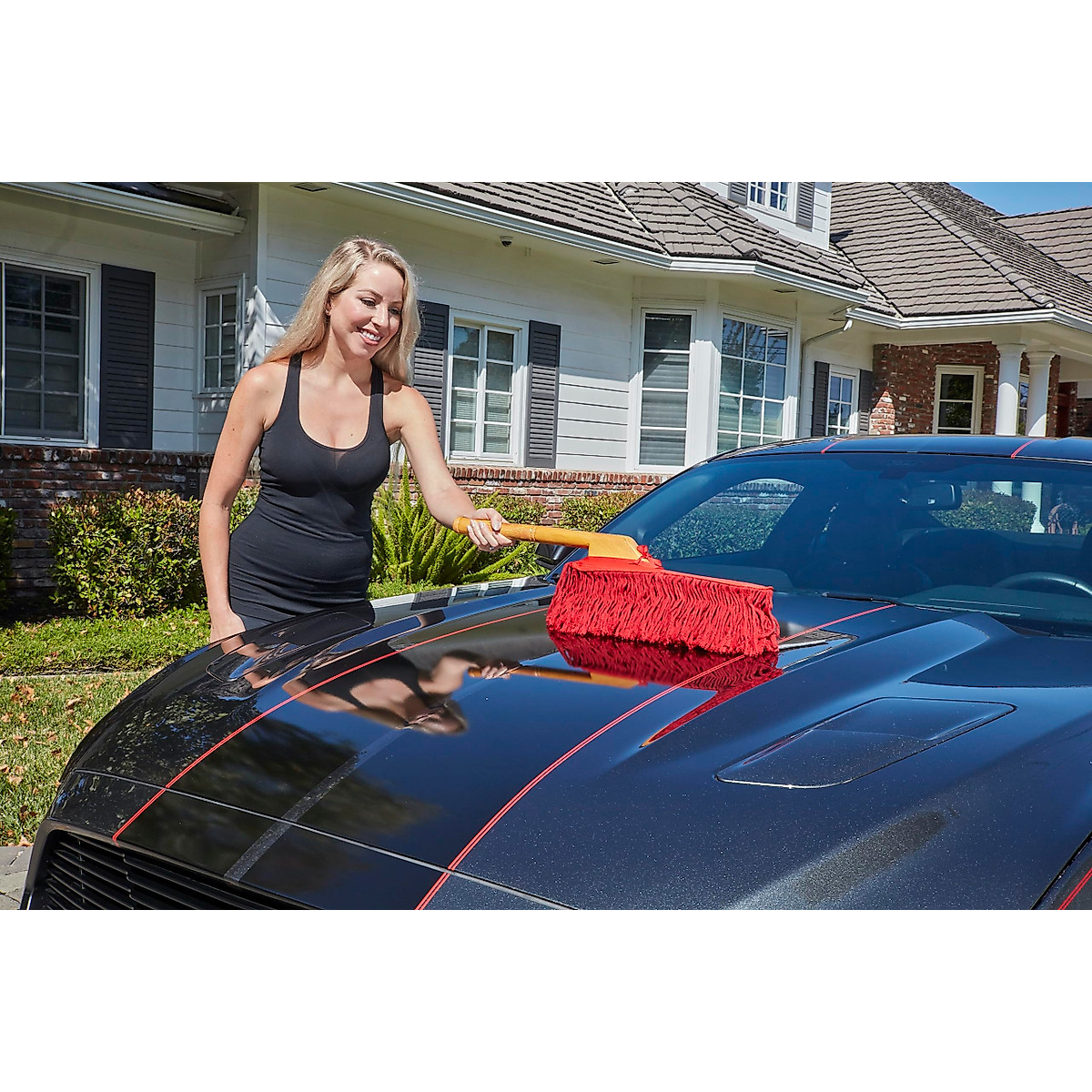 California Car Duster 62442 Standard Car Duster with Wooden Handle