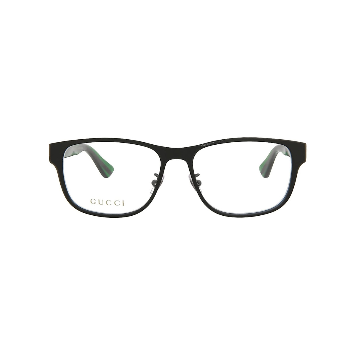 Gucci Square/Rectangle Optical Frames Black Green Red Luxury Eyewear Made In Italy Metal Frame Designer Fashion for Everyday Luxury