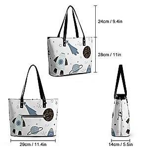 Womens Handbag Star Rocket Leather Tote Bag Top Handle Satchel Bags For Lady