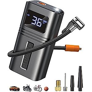 RYSEAB Tire Inflator Portable Air Compressor for Car Tire, [Cordless & Strong Power] Air Pump for Car Tire with 6000mAh Battery [Fast inflate 150PSI] Tire Pump with LED Light for Car Bike Motor Ball…