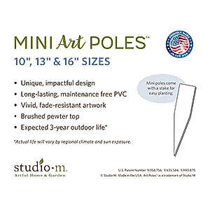 Studio M Be Kind 13" Mini Art Pole Small Decorative Indoor/Outdoor Garden Post, Great Gift, Stake Included for Easy Installation, No Digging Necessary - Made in The USA