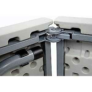 Office Star Resin Furniture for Indoor or Outdoor Use, 3-Piece Set, 2 Folding Benches and 6 Foot Table