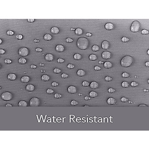 Covermates Round Firepit Top Cover – Water-Resistant Polyester, Adjustable Buckle Straps, Fire Pit Covers-Charcoal