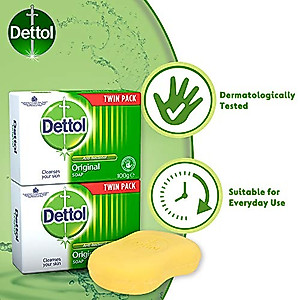 Dettol Anti Bacterial Original Soap 100g Twin Pack Dermatologically Tested