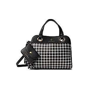 Nanette Lepore Holli Convertible Grommet Satchel w/Gift Black Check One Size