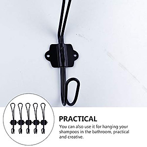 VORCOOL Metal Coat Rack 5Pcs Wall Mounted Dual Coat Hooks Metal Wall Hooks Robe Hook Rustic Double Hooks Coat Hanger for Scarf Bag Towel Key Cap Cup Hat Wall Mount Clothes Rack