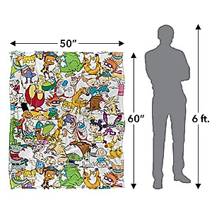 Nickelodeon Blanket, 50"x60" Mash Up Silky Touch Super Soft Throw Blanket