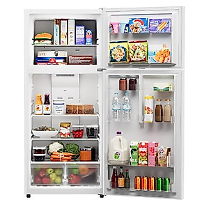 Kenmore 4661352 30" W Top Freezer Refrigerator with Adjustable Glass Shelving, Humidity Control Crispers, Quiet and Energy Efficient Inverter Compressor, White