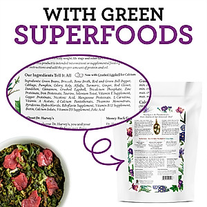 Dr. Harvey's Paradigm Green Superfood Dog Food, Human Grade Dehydrated Grain Free Base Mix for Dogs, Diabetic Low Carb Ketogenic Diet (6 Pounds)