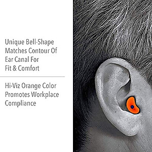 Howard Leight by Honeywell by Quiet Reusable Earplugs, 100 Pairs (QD1), Orange